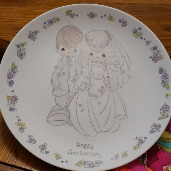 Precious Moments | Accents | Precious Moments Happy Anniversary Plate ...